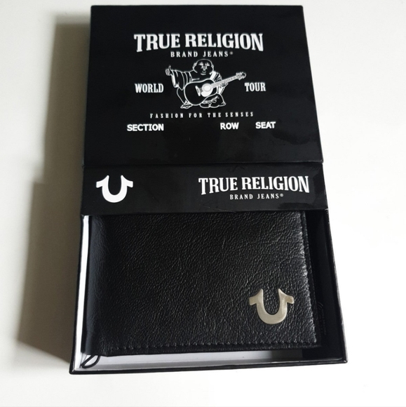 True Religion | Bags | True Religion Mens Leather Bifold Wallet ...